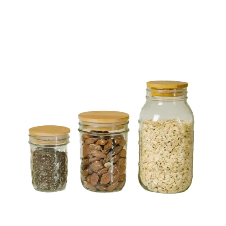 Bamboo Mason Jar Lids | Zero Waste Home + Body | TheGoodFill.co