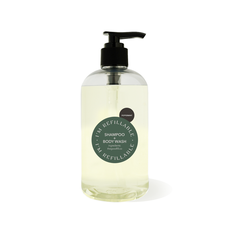 Natural Peppermint Shampoo/Body Wash & Refills | Zero Waste Home + Body ...