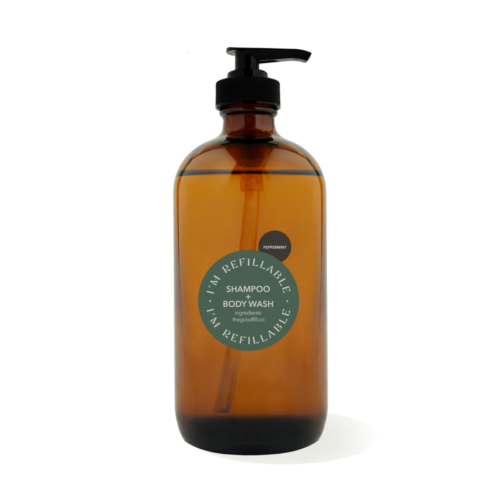 Natural Peppermint Shampoo/Body Wash & Refills | Zero Waste Home + Body ...