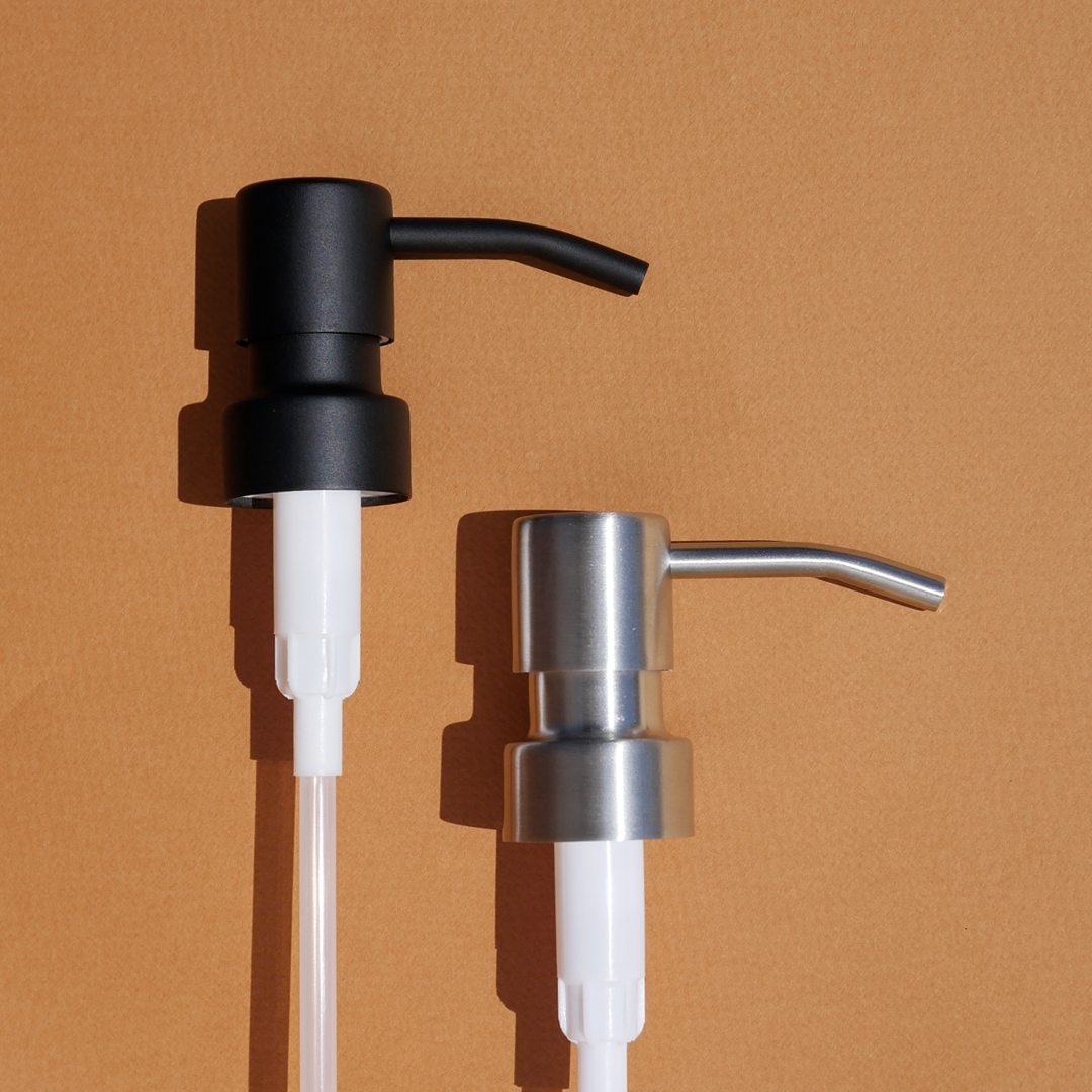 Metal Pump Tops | Zero Waste Home + Body | TheGoodFill.co